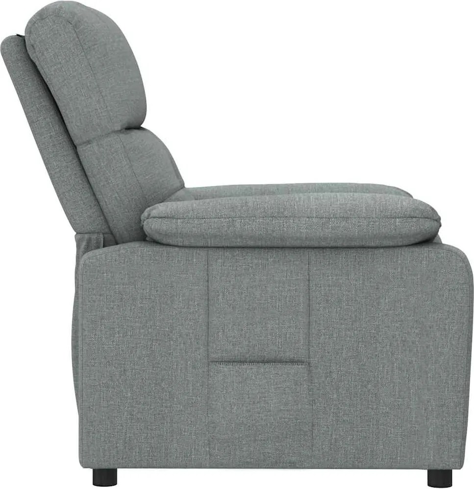 Polohovací křeslo tmavě šedé textil 289663
