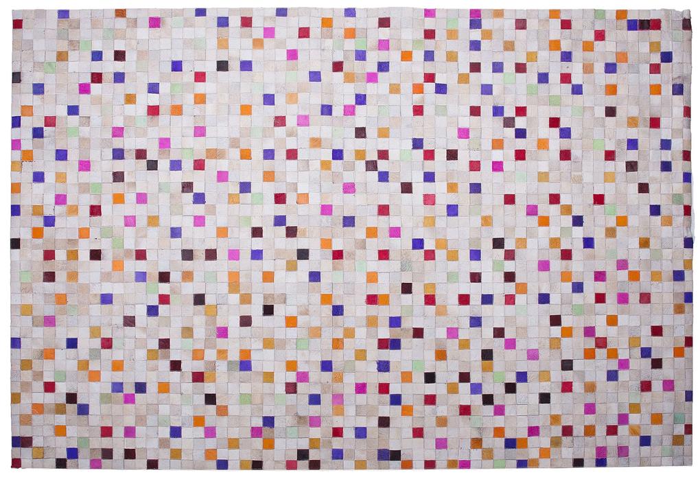 Kožený barevný koberec 160 x 230 cm ADVAN Beliani