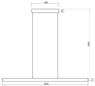 Mantra Lineal, černé lineární stahovací svítidlo LED 24W 3000K, bezdotykové ovládání, délka 120cm