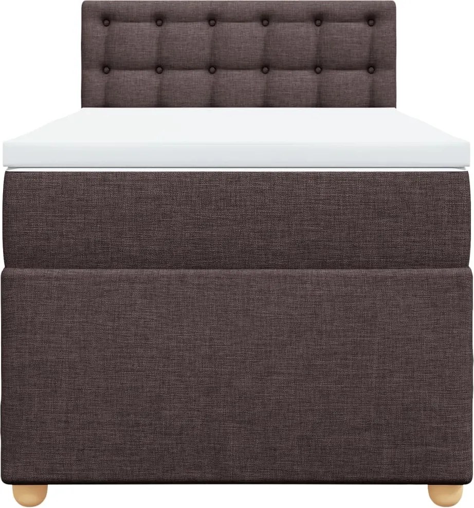 Box spring postel s matrací tmavě hnědá 80x200 cm textil 3288824