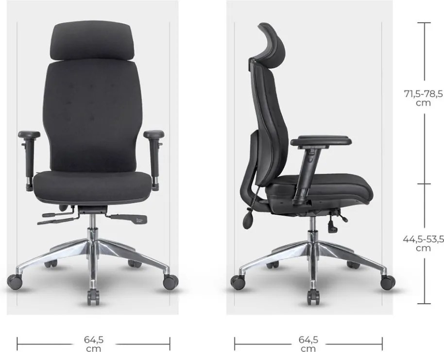 Ergonomická kancelářská židle MOSH Elite H – černá