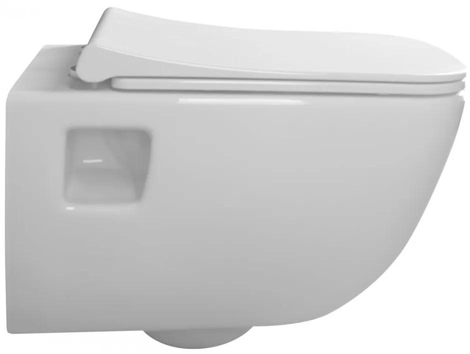 Bruckner WALTER závěsná WC mísa, Rimless, 37x52,5cm, bílá 201.502.0