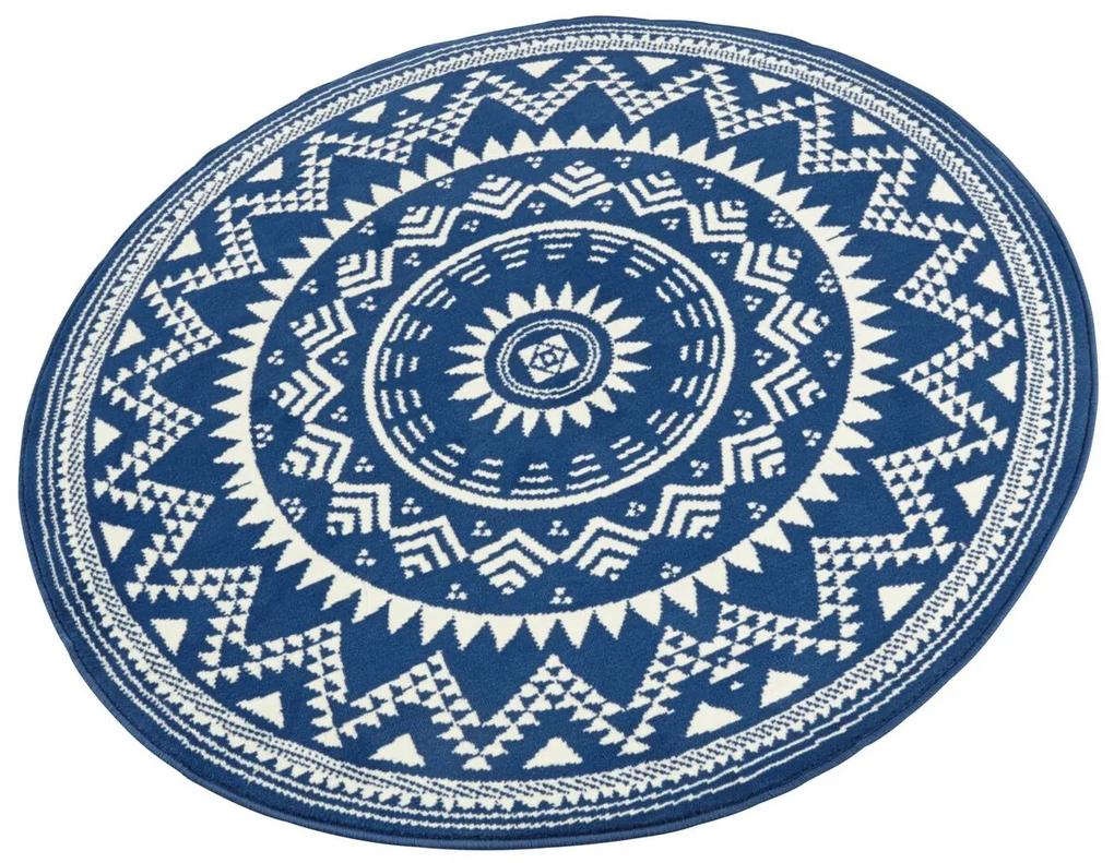 Hanse Home Collection koberce Kusový koberec Celebration 103442 Valencia Blue kruh - 200x200 (průměr) kruh cm