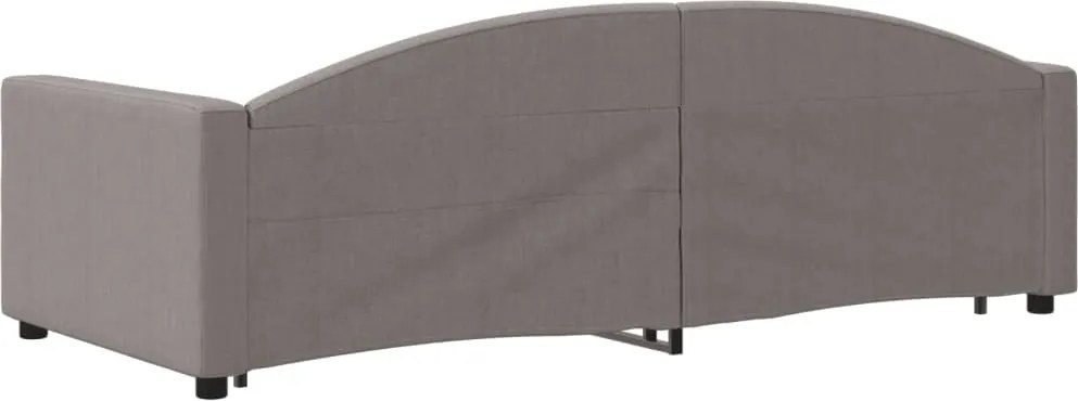 Válenda s přistýlkou taupe 90 x 200 cm textil 3197191