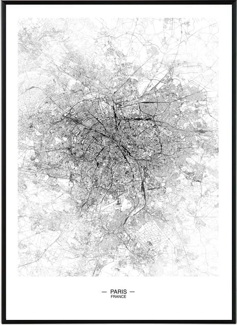 Paris map Obraz