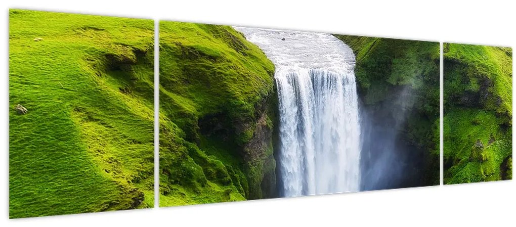 Obraz - Vodopád Skogafoss (170x50 cm)