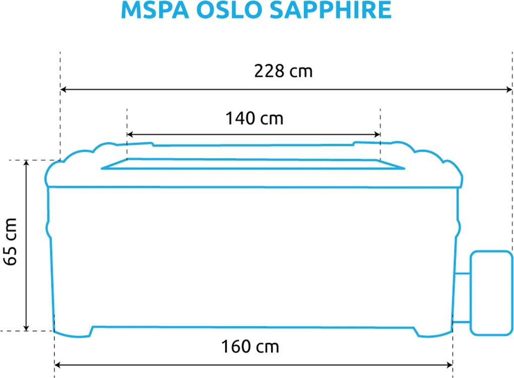 Marimex | Vířivý bazén MSPA Oslo Sapphire F-SA063W | 11400303