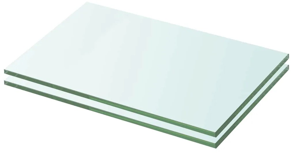 Policové desky 2 ks sklo čiré 20 x 25 cm 3051545