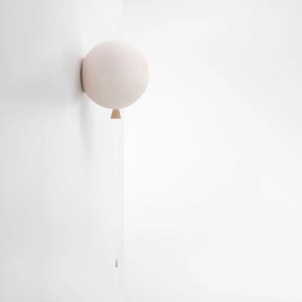 Nástěnná skleněná svítidla Memory Wall připomínající nafukovací balónky Barva: Světle růžová, Průměr: 250 mm, Sklo: Matné
