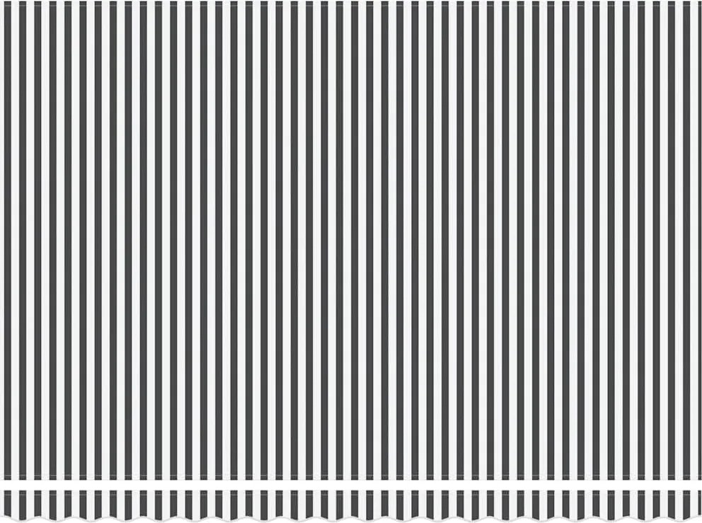 Zatahovací markýza antracitová a bílá 4,5 x 3 m textil a hliník 3216121
