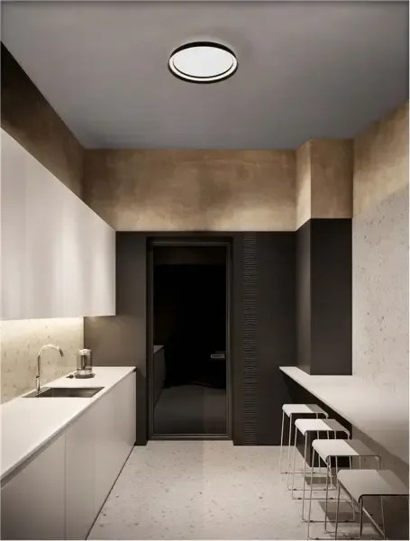 LED stmívatelné černé moderní stropní svítidlo Ormi
