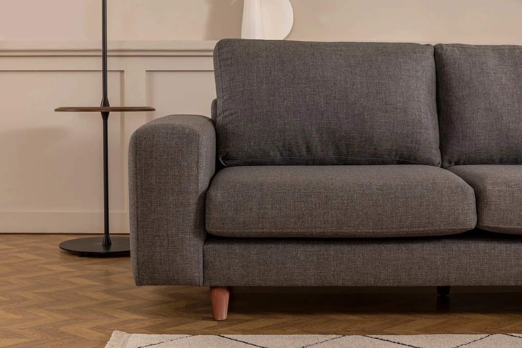 Hanah Home Rohová pohovka BERLIN šedá pravá