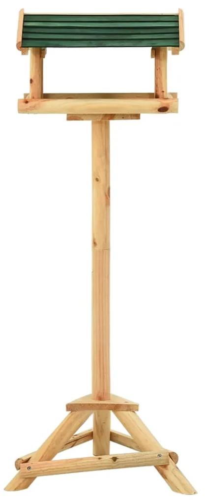 vidaXL Krmítko se stojanem 37 x 28 x 100 cm masivní jedlové dřevo