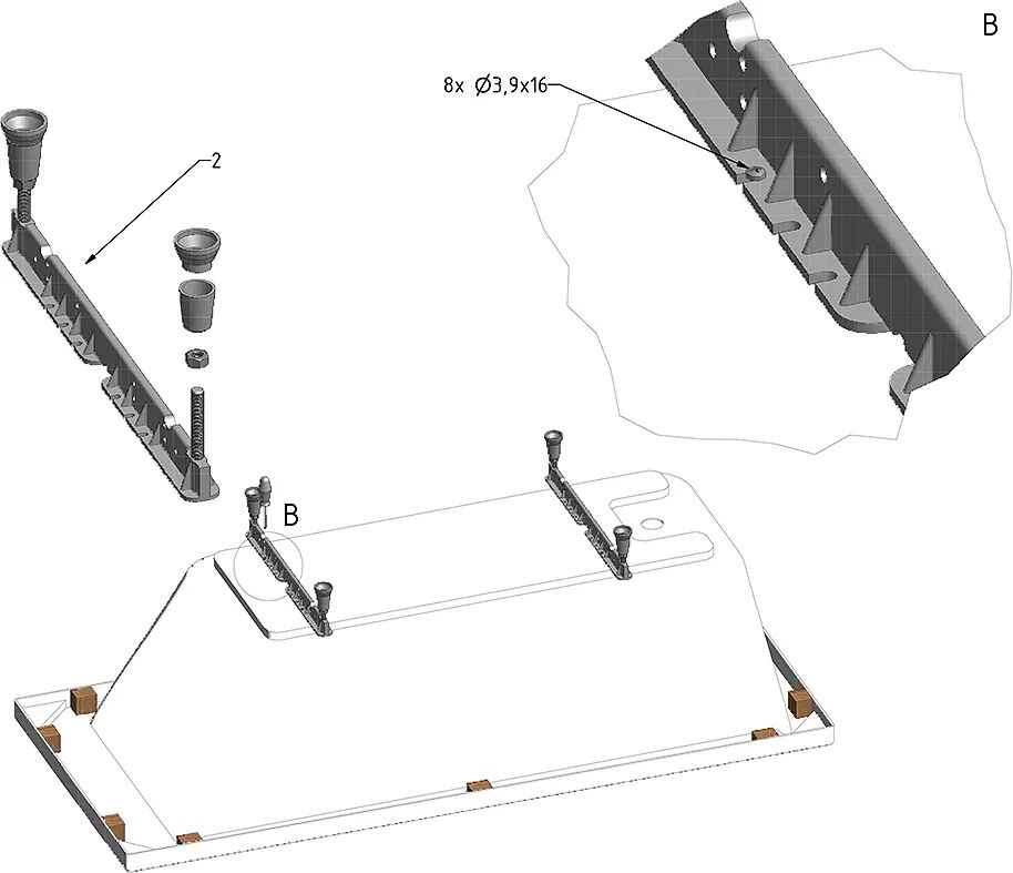 Nohy k vanám EXCLUSIVE S Nastavitelnost: 12-15 cm Nohy k vanám EXCLUSIVE 5139300