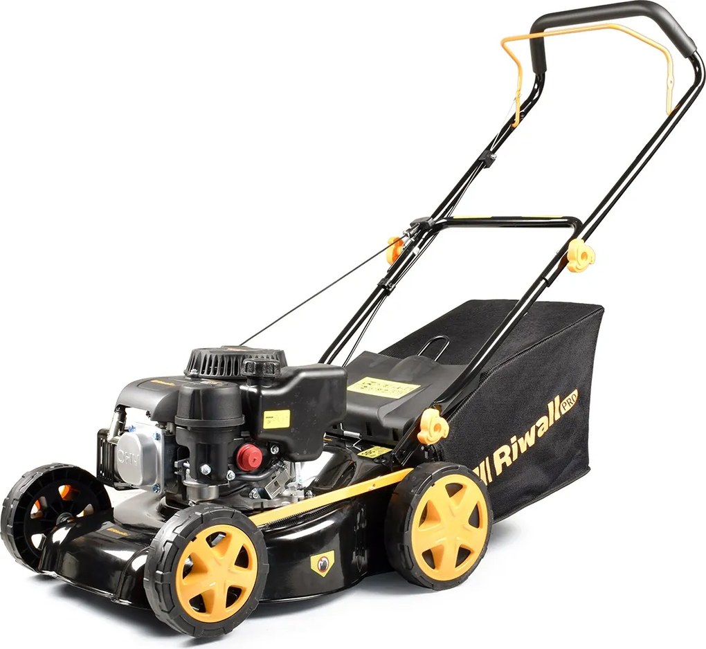 Benzínová sekačka na trávu Riwall PRO RPM 4234 P 2v1 bez pojezdu