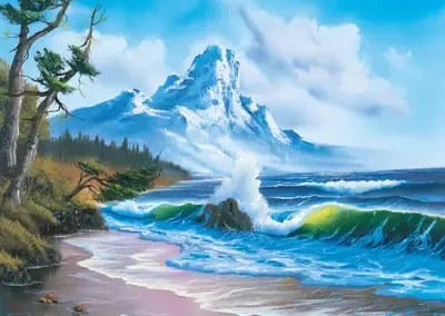 SCHMIDT Puzzle Bob Ross: Hora u moře / 1000 dílků