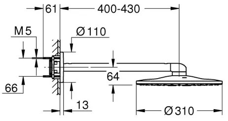 GROHE 26475000 - Hlavová sprcha RAINSHOWER SMARTACTIVE 310 mm lesklý chrom