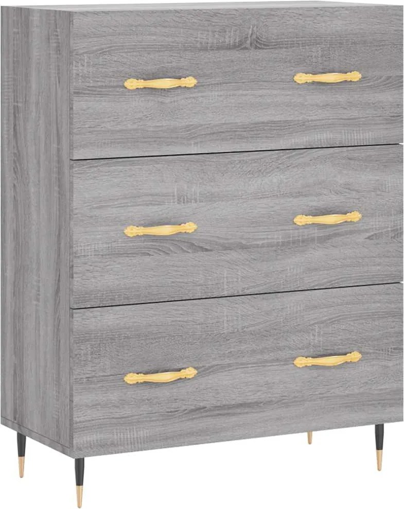 Skříň highboard šedá sonoma 69,5 x 34 x 180 cm kompozitní dřevo 3195833