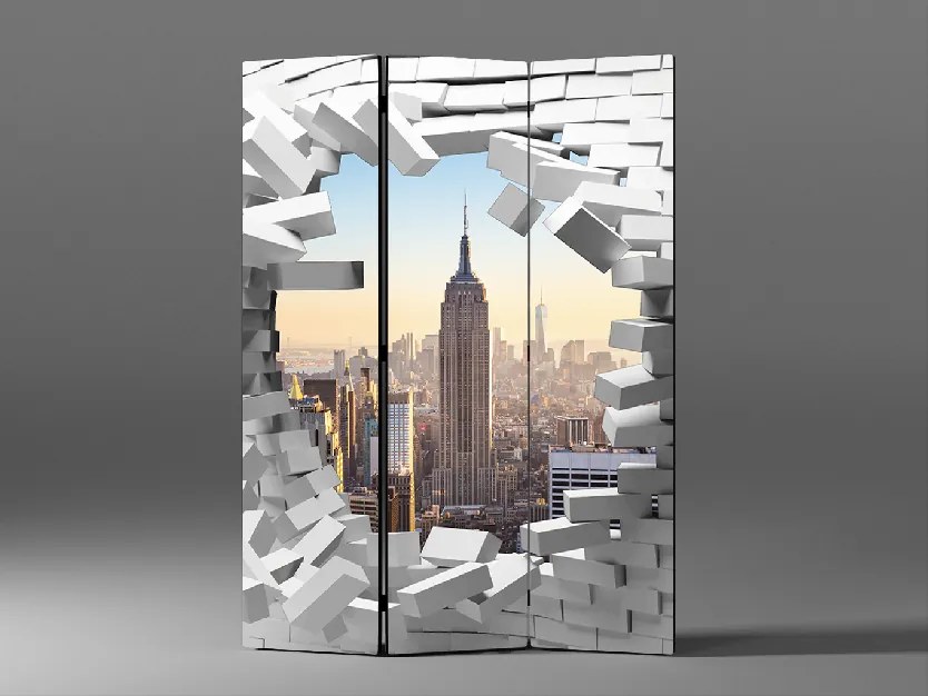 3D paraván výhled na new york Rozměr: 135 x 180 cm