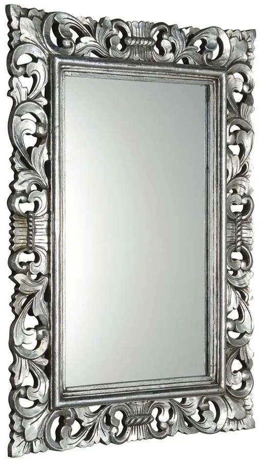 SAPHO SCULE zrcadlo ve vyřezávaném rámu 80x120cm, stříbrná IN308