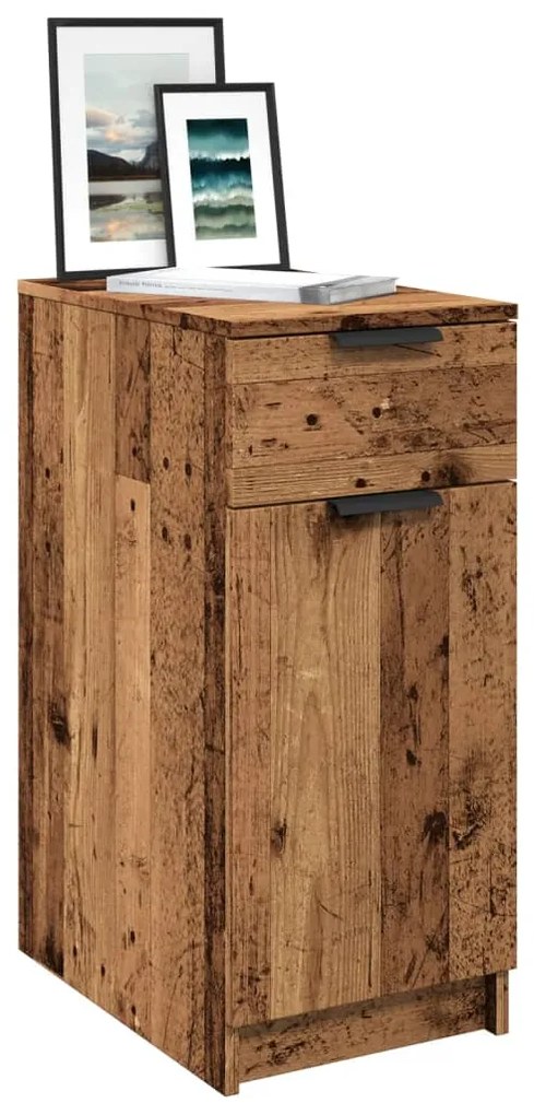 Skříňka k psacímu stolu old wood 33x50x75 cm kompozitní dřevo