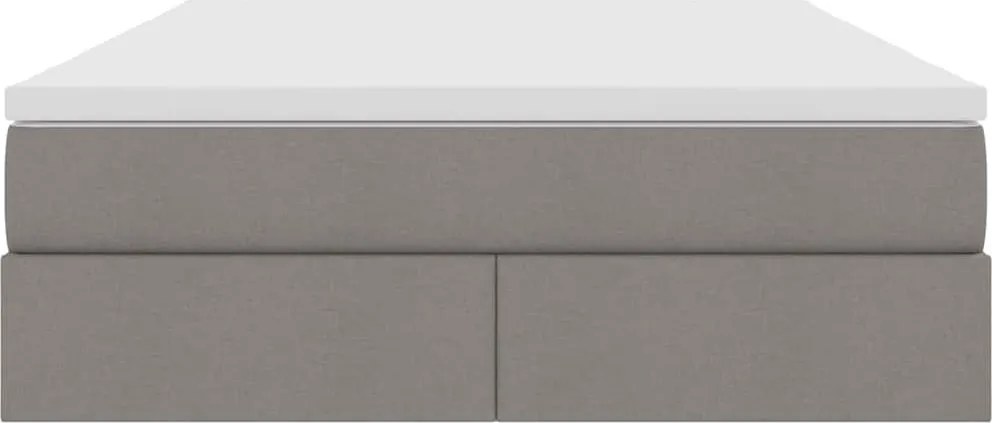 Postel s úložným prostorem a matrací Taupe 140 x 200 cm 3370233