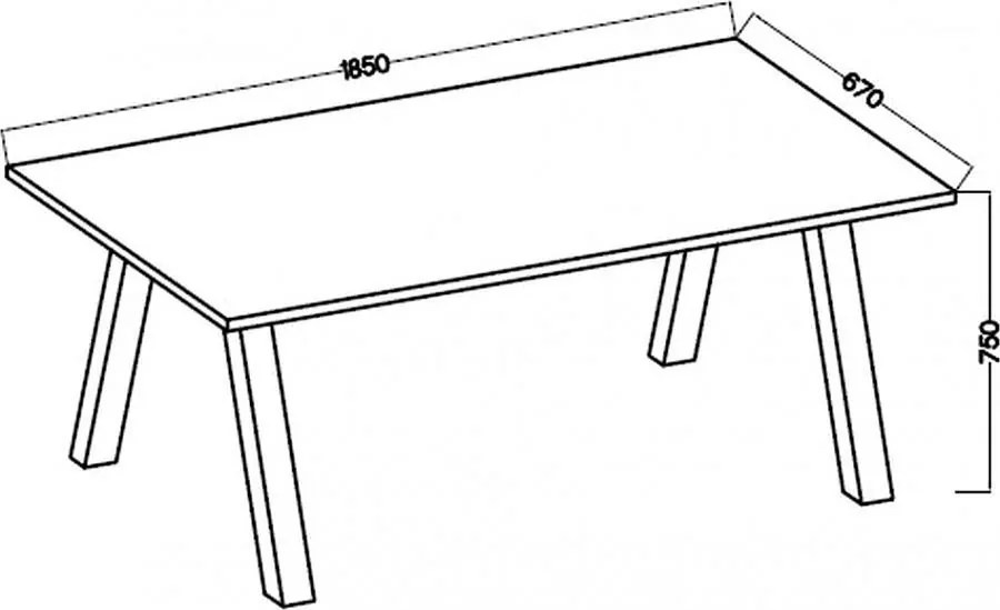 Casarredo - Komfort nábytek Jídelní stůl KOLINA 185x67 cm, černá/lancelot