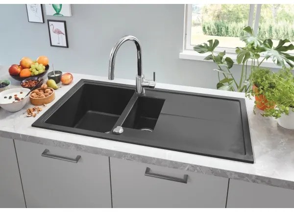 GROHE 31642AP0 - Dřez K400 1000 × 500 mm granit/černá