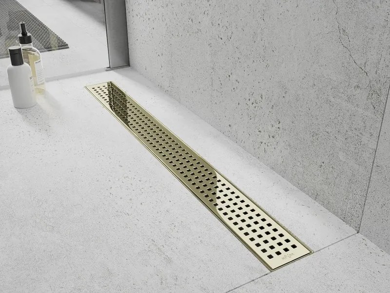 Mexen Flat M08 nerezový sprchový žlab 50 cm, zlatá, 1525050-15