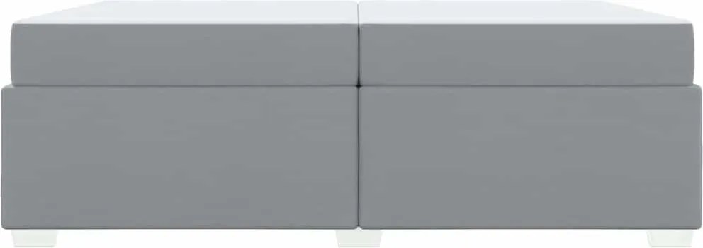 Rám postele s matrací Světle šedá 200 x 200 cm textil 3399208