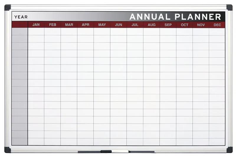 Bi-Office Roční plánovací tabule, měsíce, 90x60 cm