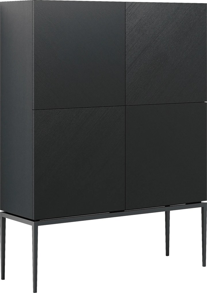 XXXLutz VYSOKÁ KOMODA, černá, 120/160/40 cm home24 - Online Only komody - 002611003401