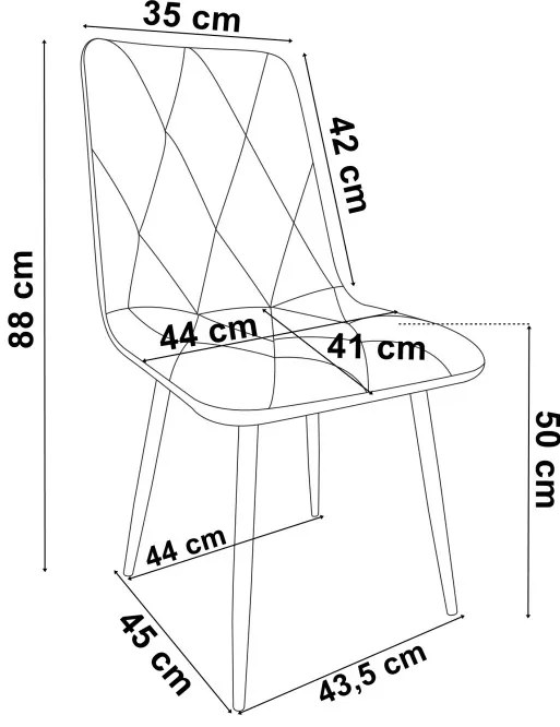 Jídelní židle MADISON sametová, béžová