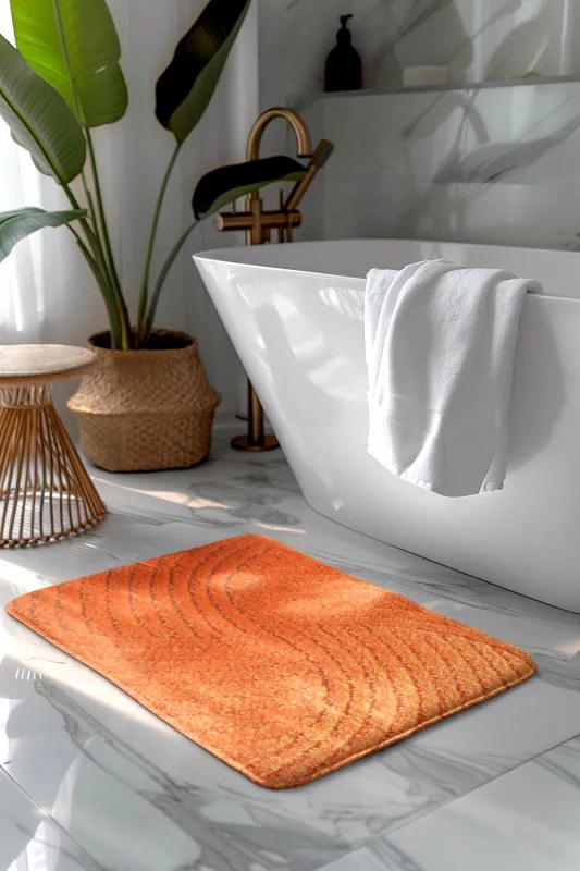 Ervi koupelnová předložka oranžová Comfort,2 set