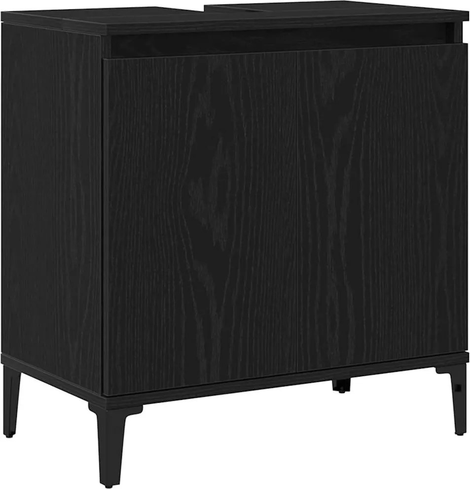 Sada koupelnového nábytku 3 ks Černý dub 30 x 30 x 180 cm 3333089