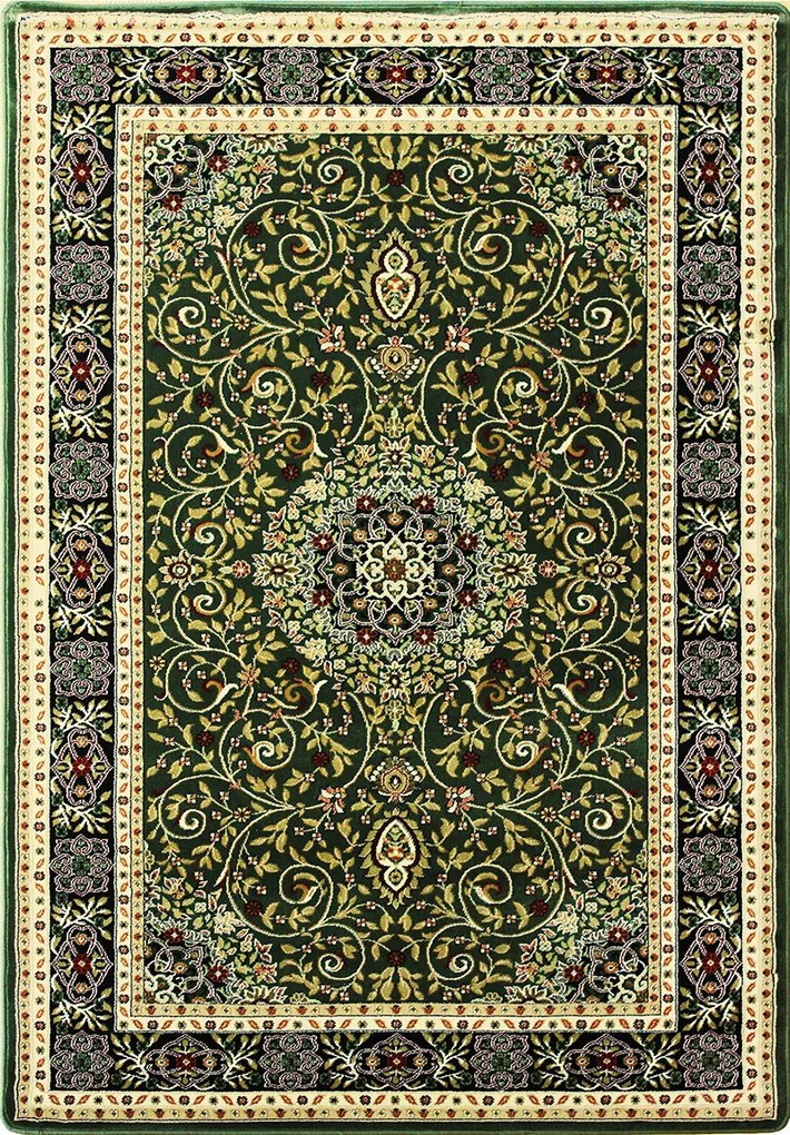 BE Koberec Anatolia 5858 GREEN - zelený obdélníkový Rozměr: 70x100 cm