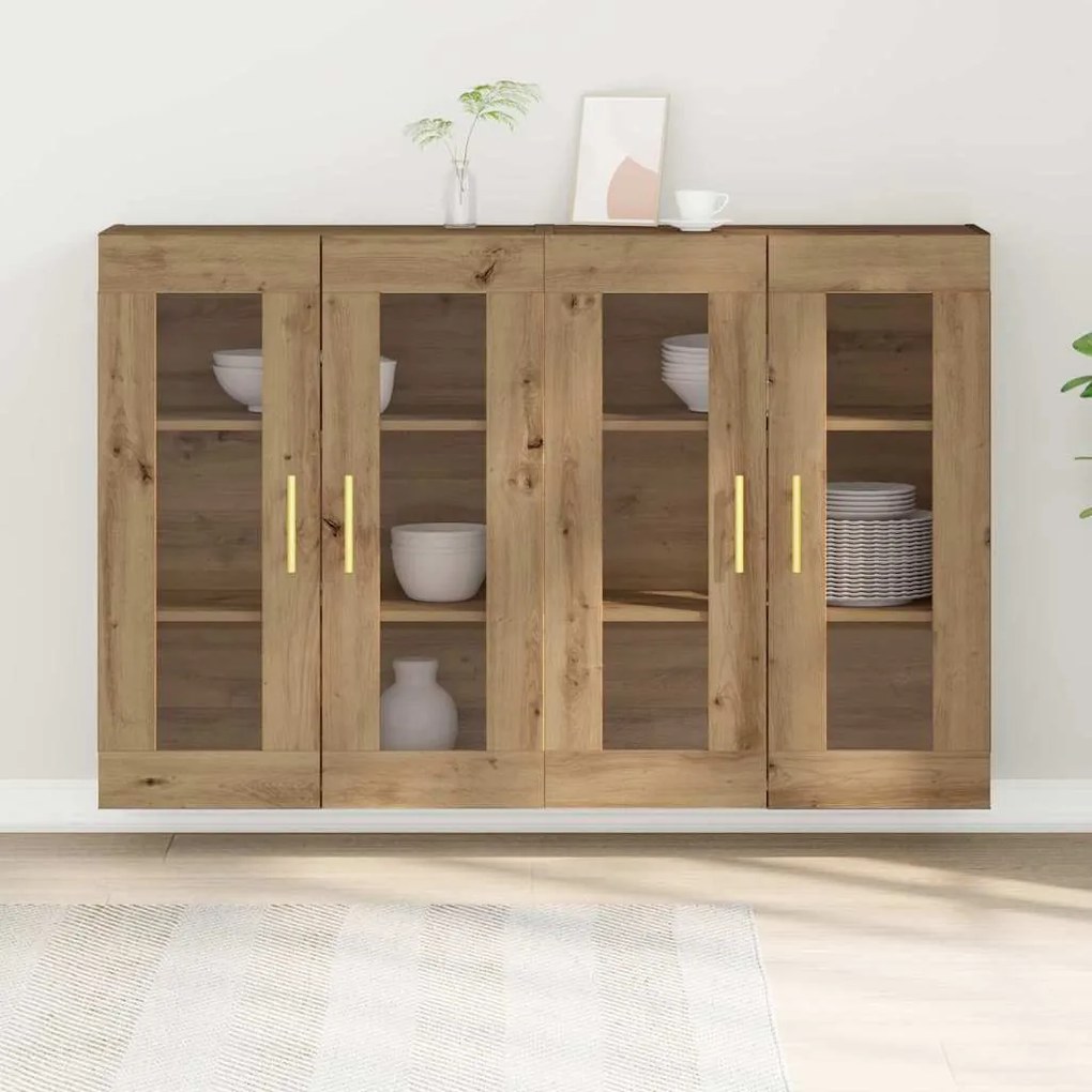 Nástěnné skříně 2 ks Artisanový dub 69,5 x 34 x 90 cm 3334306