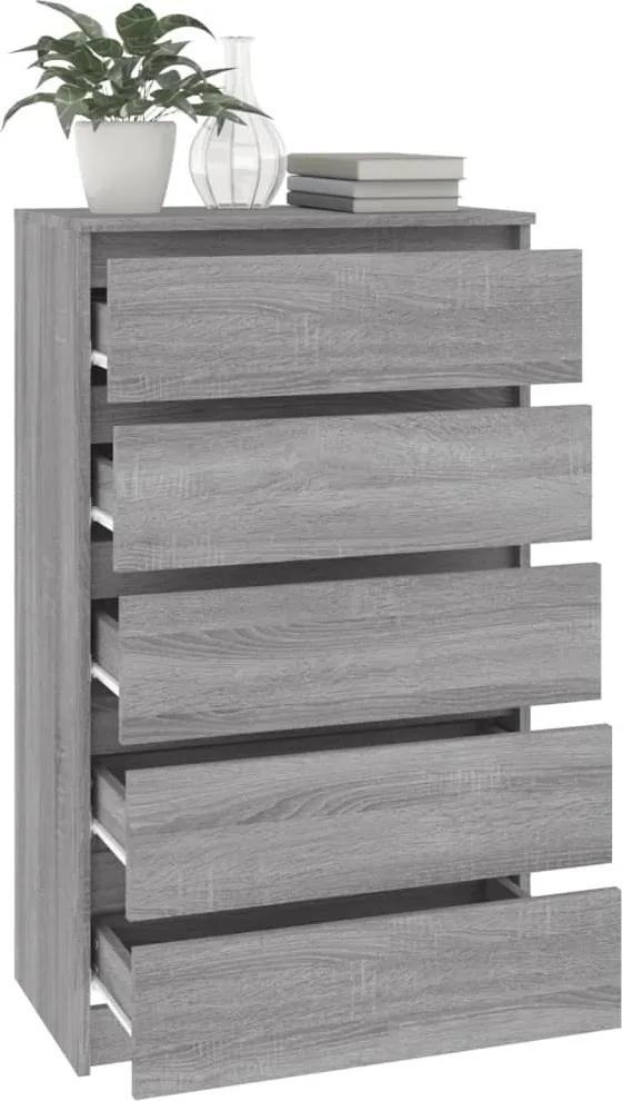 vidaXL Zásuvková skříňka 60 x 36 x 103 cm kompozitní dřevo [823022] Barva: bílá s vysokým leskem