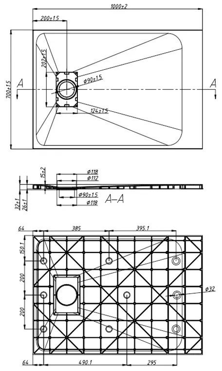 BPS-koupelny Obdélníková akrylátová sprchová vanička HYD-OSV-JUKO 110x70 bílá