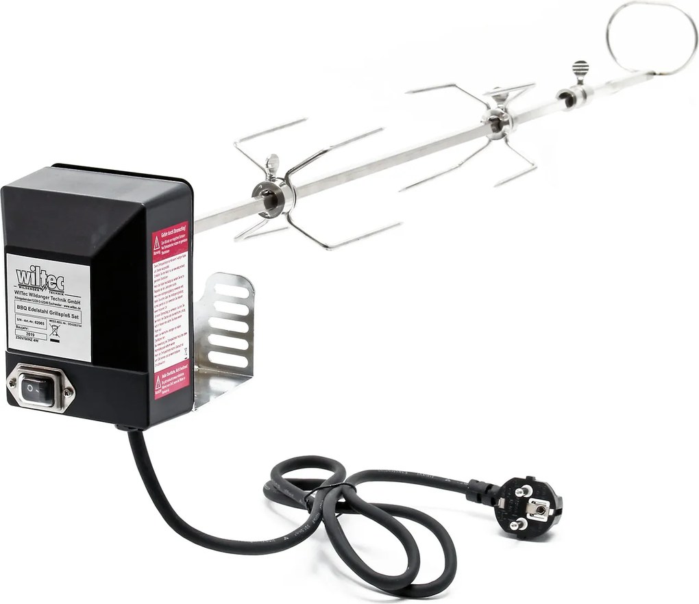 Grilovací rožeň Wiltec – 82 cm, 230 V (62065)