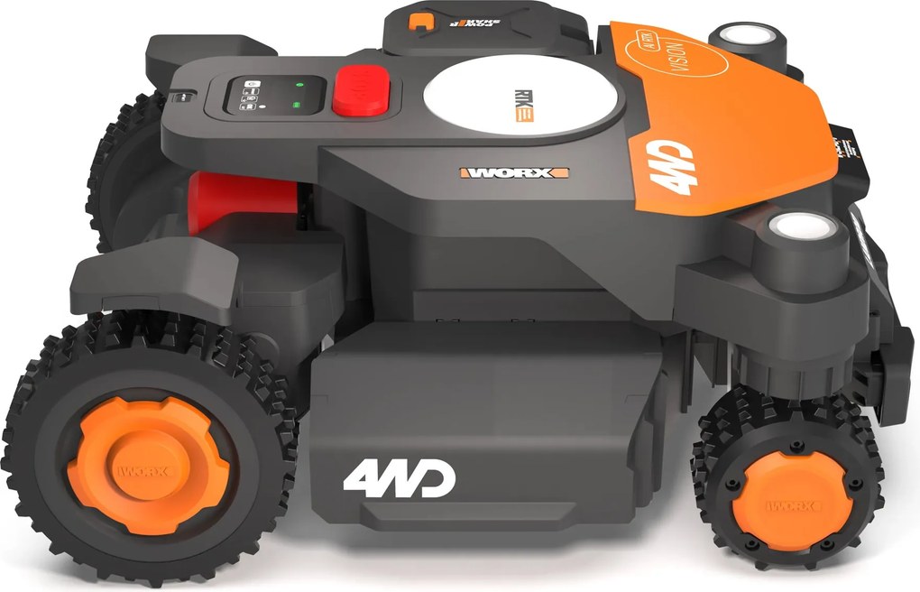 WORX Robotická sekačka WR341E Vision Cloud 4WD 1000 m2 (RTK + AI V-SLAM Stereo)