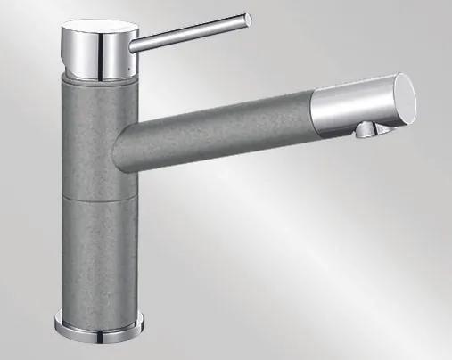 Kuchyňská vodovodní baterie Blanco ALTA Compact silgranit perlově šedá/chrom lesk 520729