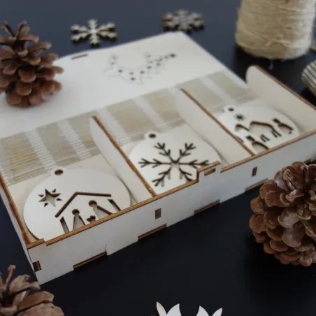 Vánoční ozdoby ze dřeva a plastu, vánoční dekorace dřevěné, dřevěné doplňky PR0099-Christmas deco HEU-