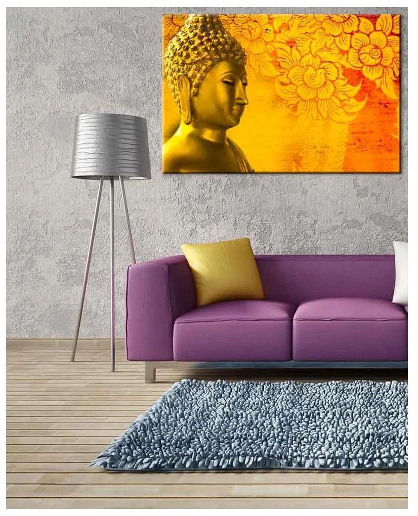 Malvis ® Obraz Buddha ve zlaté Velikost (šířka x výška): 120x80 cm