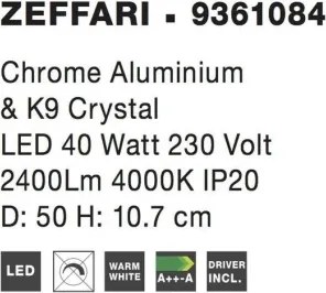Stropní LED svítidlo NOVA LUCE ZEFFARI 40W 4000K 9361084