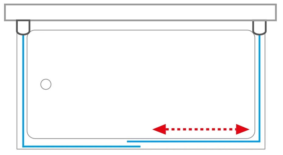Roth PXV2L/1700 vanová zástěna s posuvnými dveřmi 170 x 150 cm 451-170000L-00-02 levá brillant / transparent