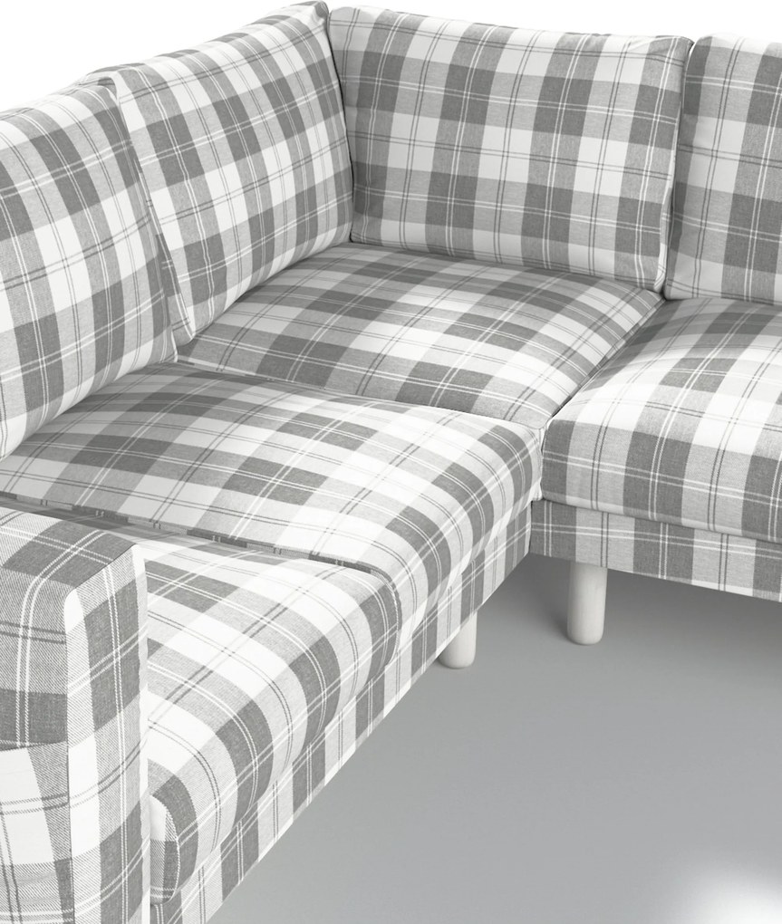 Potah na pohovku IKEA Norsborg rohová 4-místná barva šedá látka pletený vzor, vzorované