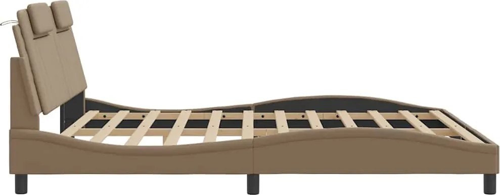 Rám postele Viana bez matrace cappuccino 180x200 cm umělá kůže 3208114