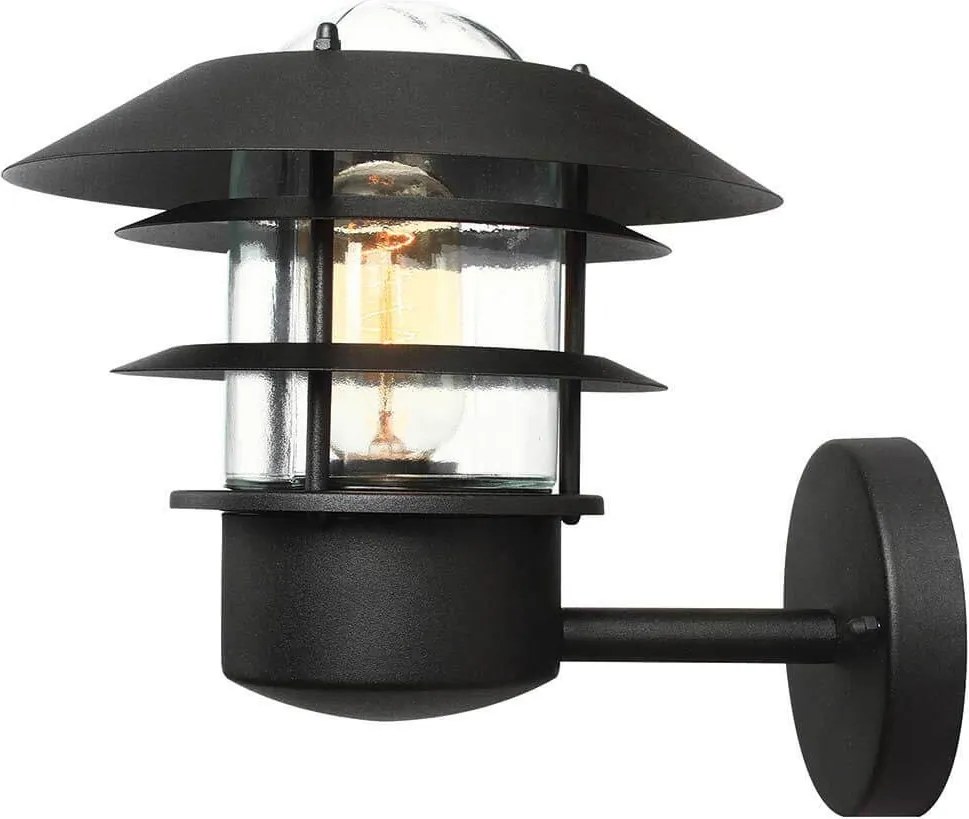 Nástěnná venkovní lampa na zahradu Elstead HELSINGOR/černá