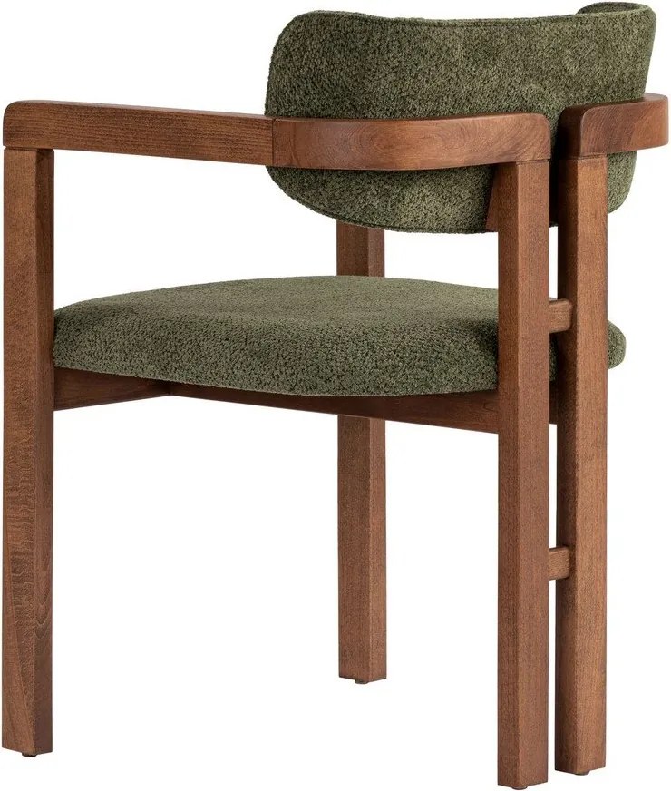 Tmavě zelené jídelní křeslo s područkami Toscana – Kalune Design
